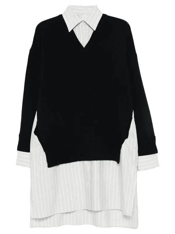 Stella McCartney Robe Midi À Col Ras Du Cou - Blue