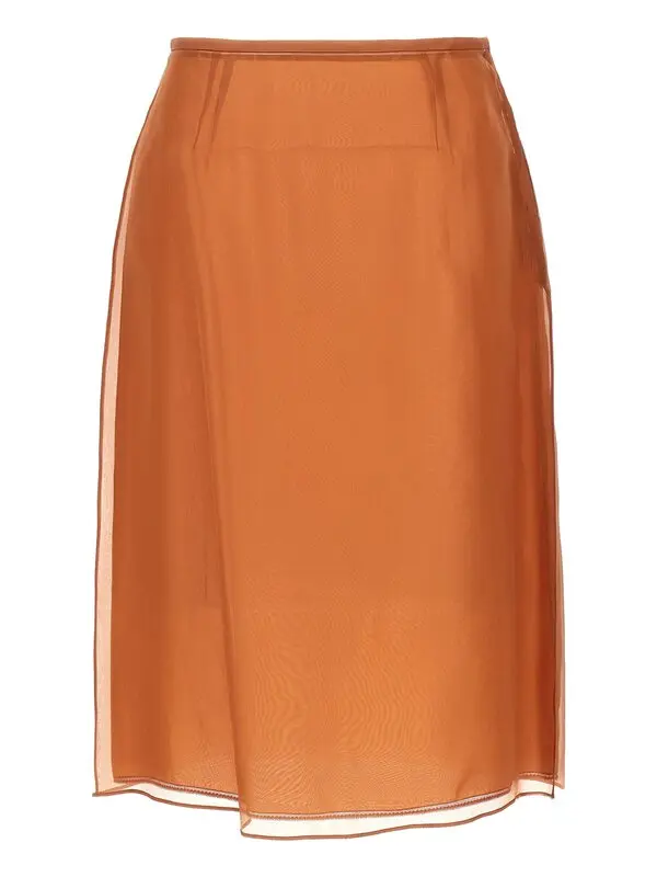 Prada Organza Skirt - Brown