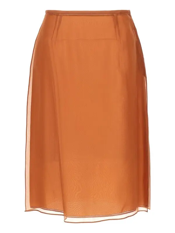 Prada Organza Skirt - Brown
