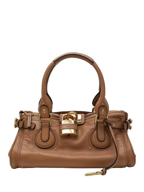 Chloé Grained Buffalo Leather Paddington Bag - Brown