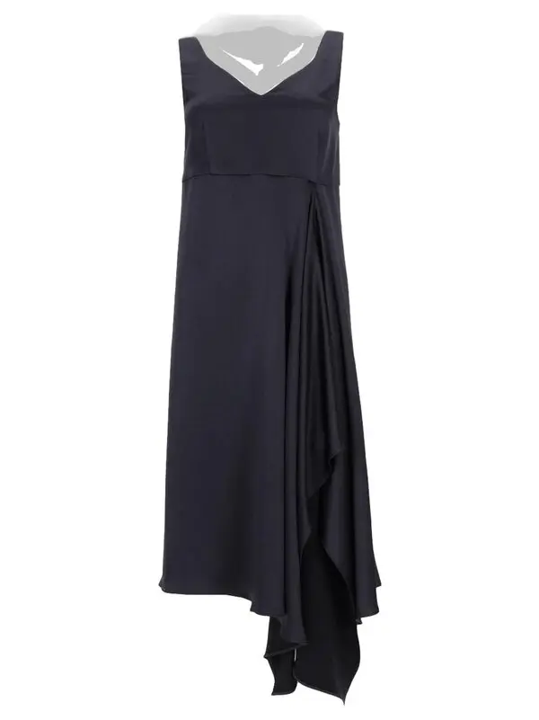 P.a.r.o.s.h Asymmetrical Draped Dress - Blue