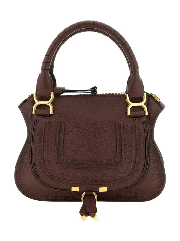 Chloé Marcie' Bag With Saddle Stitching - Brown