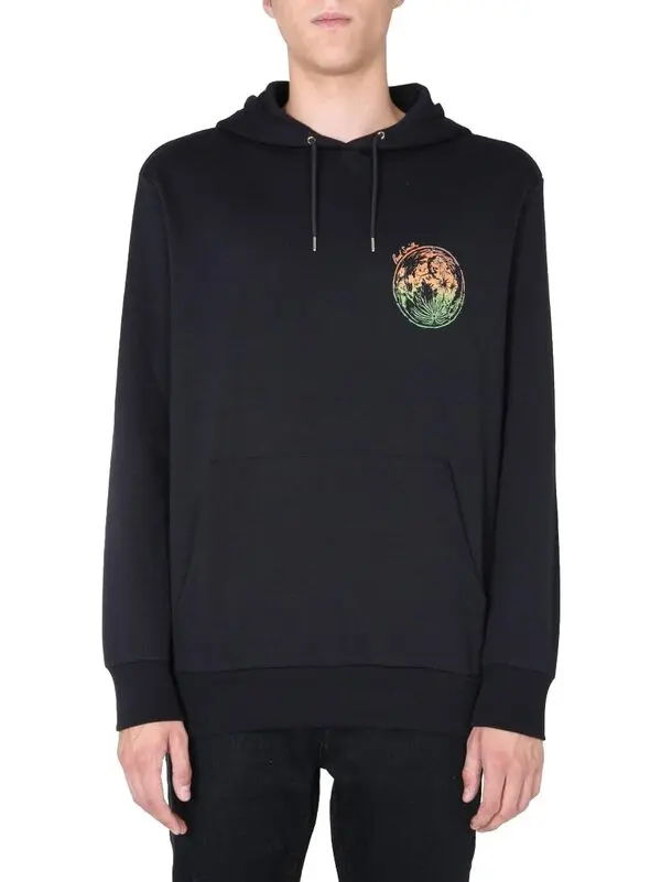 Paul Smith Printed Hooded Sweatshirt - Black