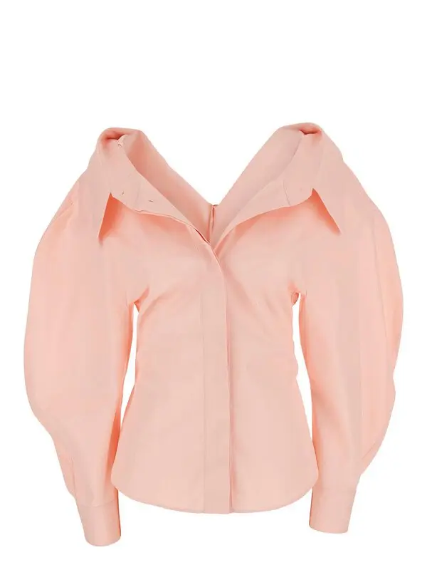 Givenchy Pink Fitted Shirt With Cut-out Design On Front And Back In Cotton For - Multicolor