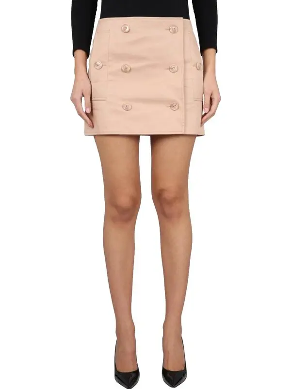 Burberry Mini Trench Skirt - Cream