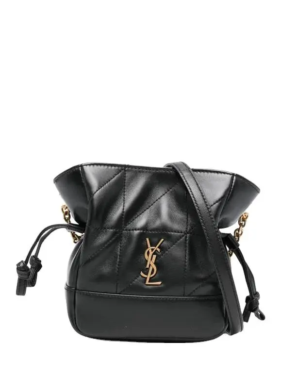 Saint Laurent Lambskin Bucket Bag - Black