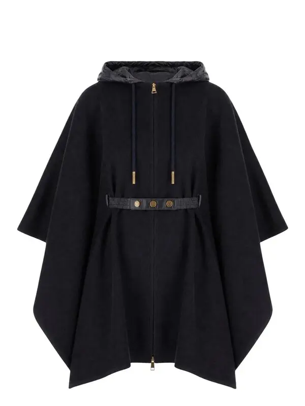 Moncler Hooded Poncho Knitwear - Multicolor