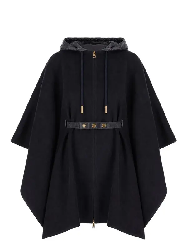 Moncler Hooded Poncho Knitwear - Multicolor