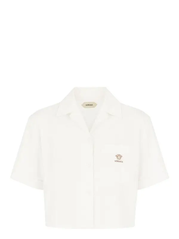 Versace Button Up Short Sleeve Shirt - Multicolor