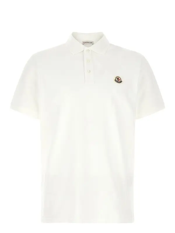 Moncler Logo Patch Polo Shirt - White