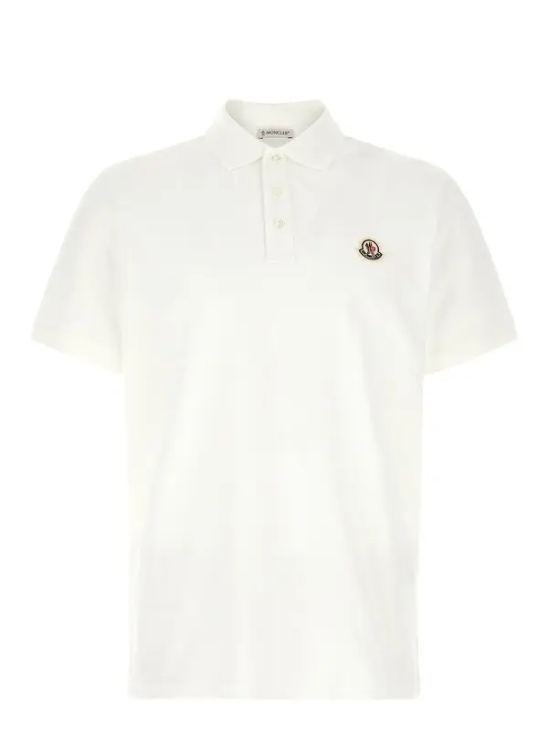 Moncler Logo Patch Polo Shirt - White