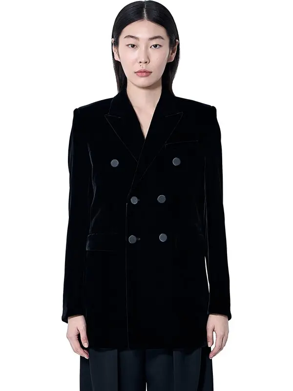 Saint Laurent Velvet Blazer - Black