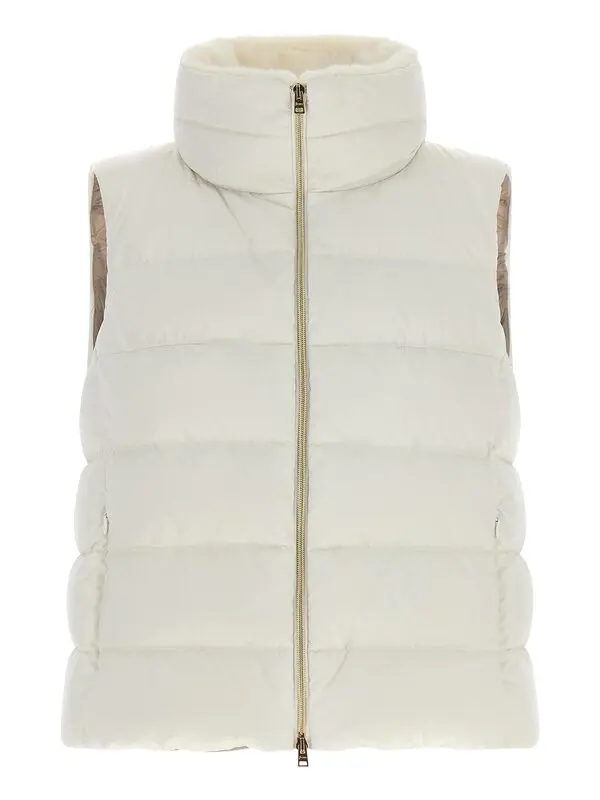 Herno Technical Satin Vest - White
