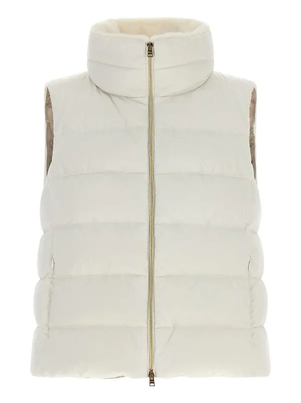 Herno Technical Satin Vest - White