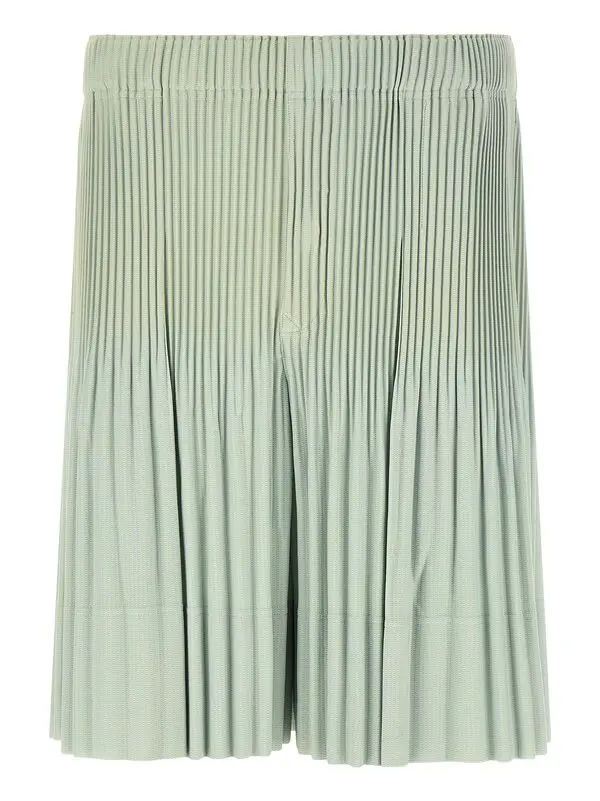Issey Miyake Homme Plissé Bermuda Shorts - Green