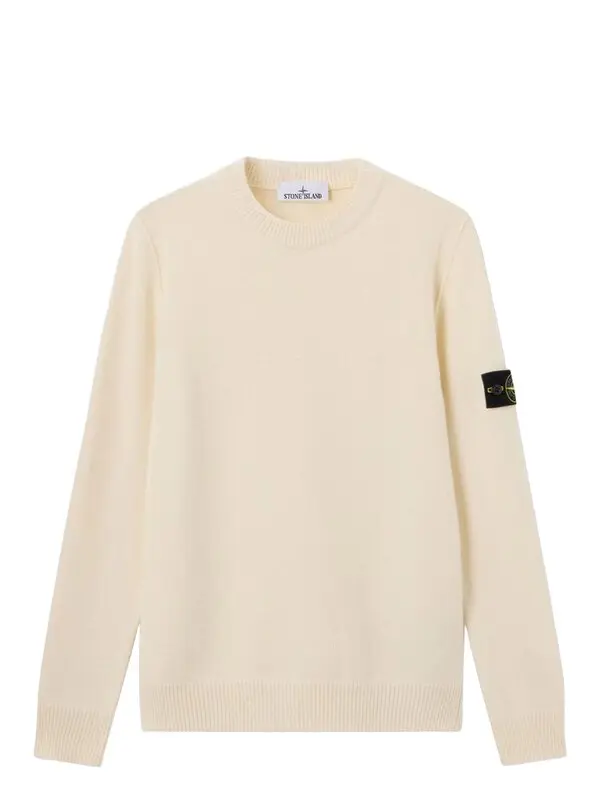 Stone Island Virgin Wool Blend Sweater - Cream