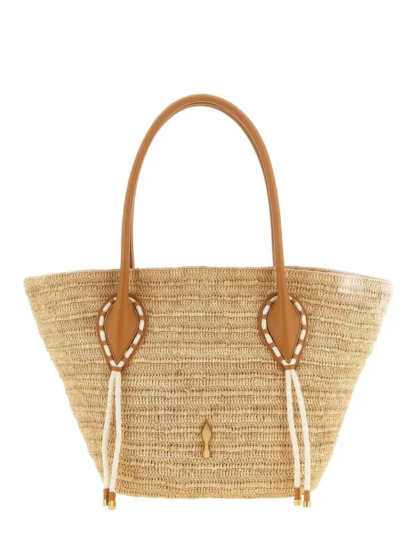 CHRISTIAN LOUBOUTIN Venus Basket Large Shopping Bag - Cream