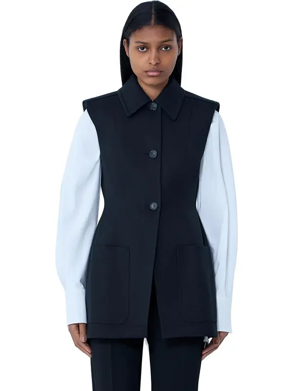 Sportmax Sleeveless Tailored Vest - Black