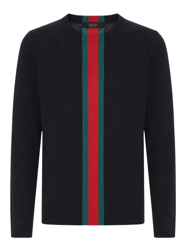 Gucci Striped Crew Neck Knit Pullover - Multicolor