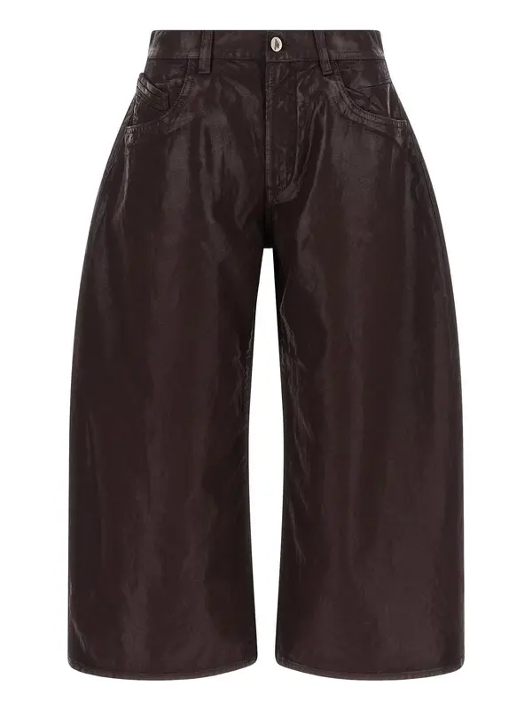 Attico Cropped Pants - Purple