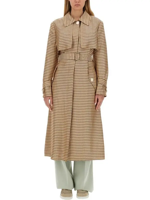 LANVIN Belted Trench Coat - Multicolor