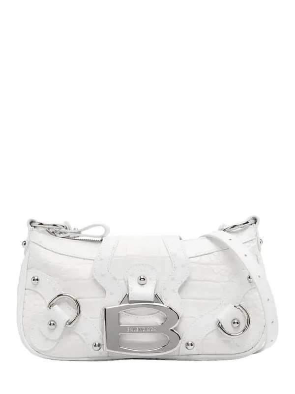 Balenciaga Leather Shoulder Bag - White