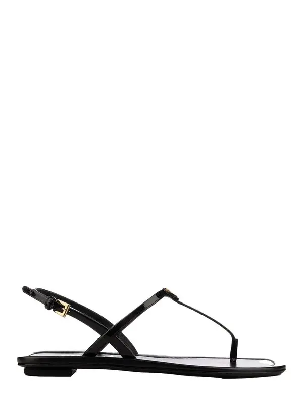 Prada Glossed Thong Slingback Sandals - Multicolor