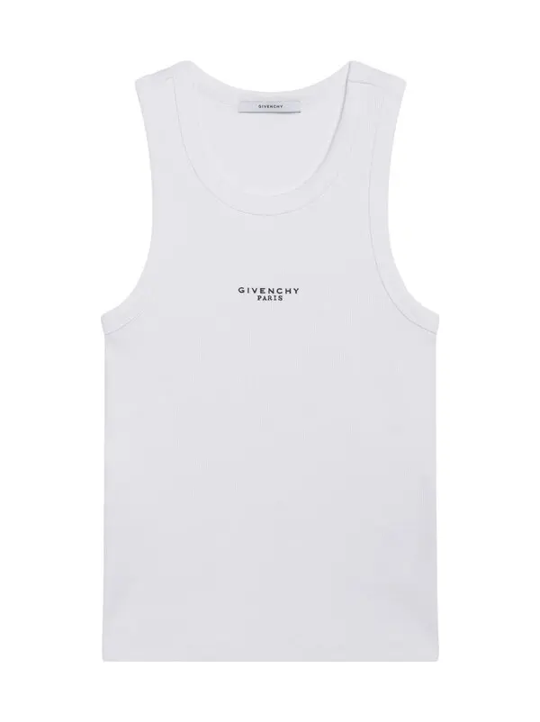 Givenchy Slim-fit Tank Top With Logo - White