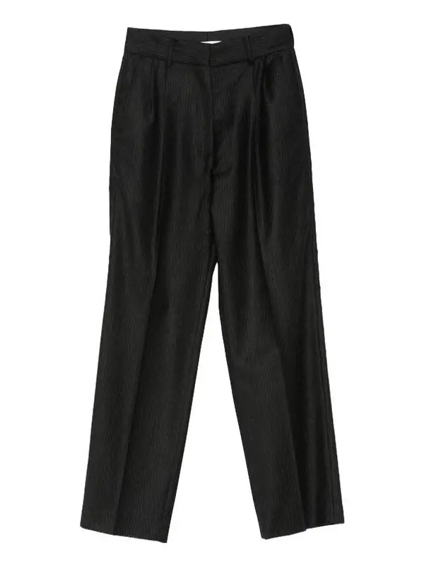 BLAZÉ MILANO Pinstripe Trousers - Black