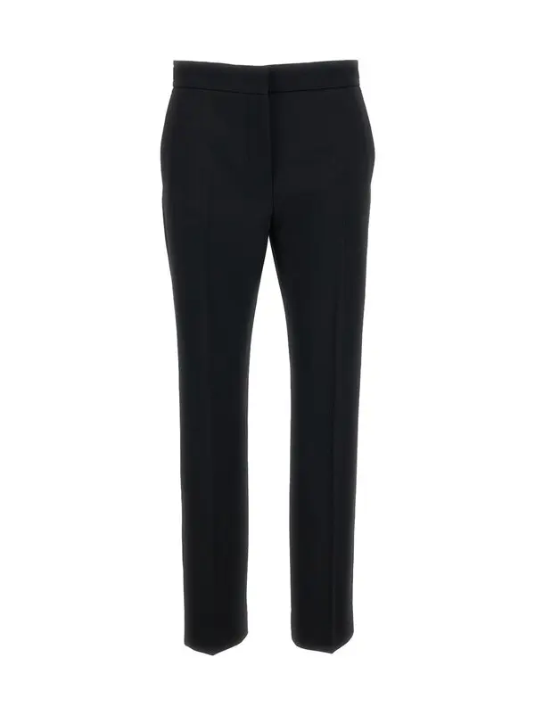 Max Mara Slim-fit Stretch Double Wool Canvas Trousers - Multicolor