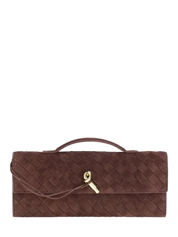 Bottega Veneta Andiamo Clutch - Brown