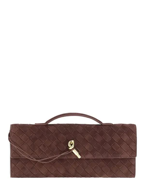 Bottega Veneta Andiamo Clutch - Brown