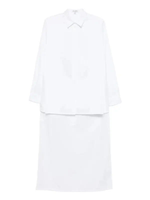 Alaïa Cotton Asymmetric Hem Shirt - White