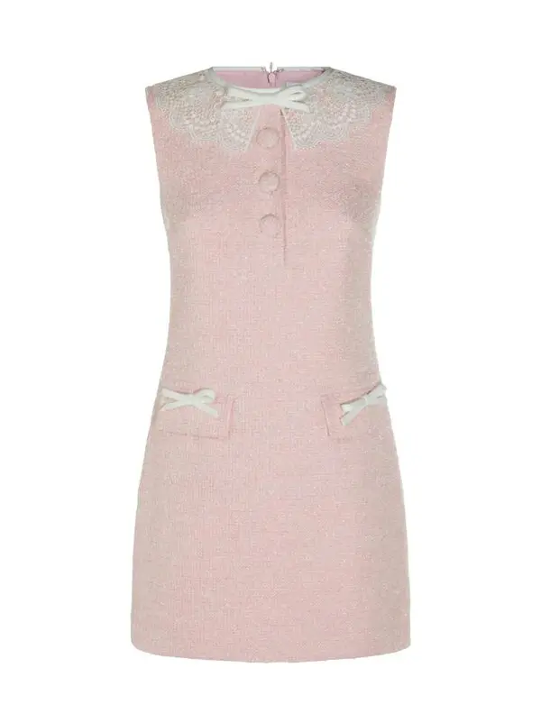 SELF-PORTRAIT Bouclé Mini Dress - Multicolor