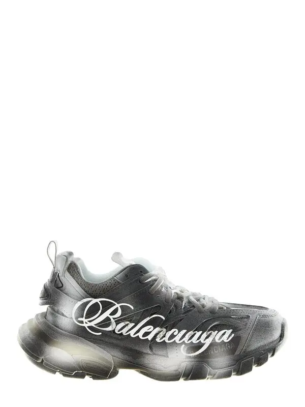 Balenciaga Track Stencil Logo' Sneakers - Silver