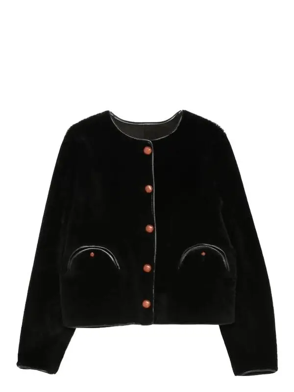 BLAZÉ MILANO Jackets Faux Fur & Shearling Jackets - Black
