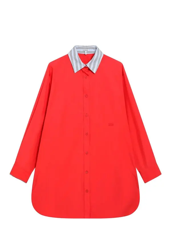 Loewe Cotton Shirt Dress - Red