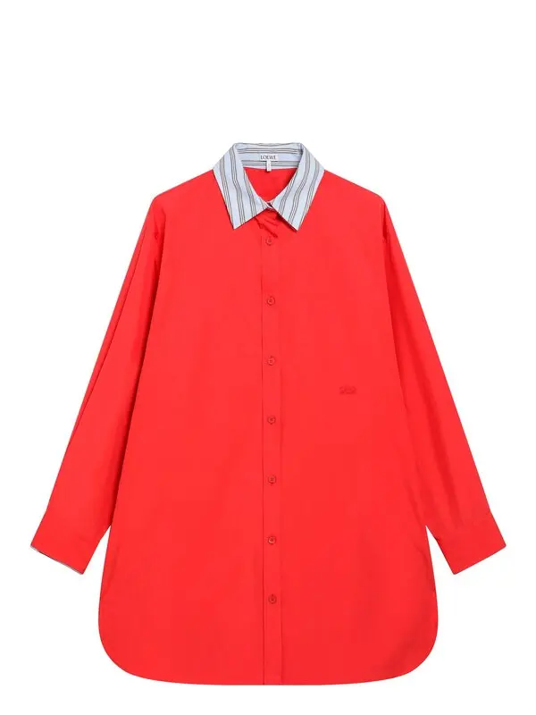 Loewe Cotton Shirt Dress - Red