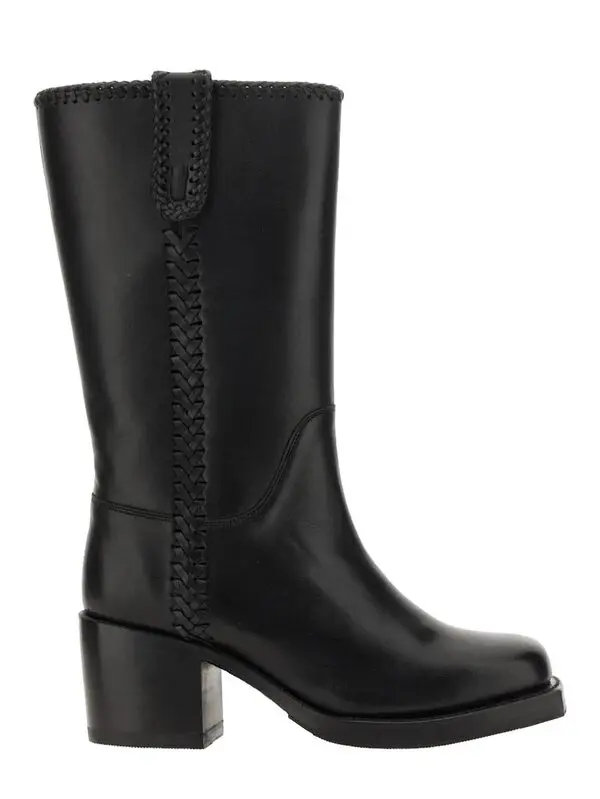 Hereu Aumandra Leather Boots - Black