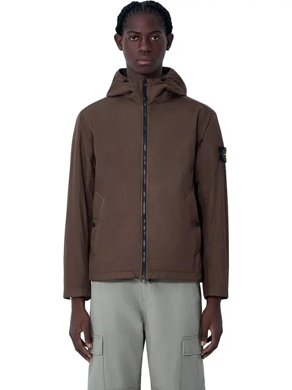Stone Island Logo Patch Jacket - Brown