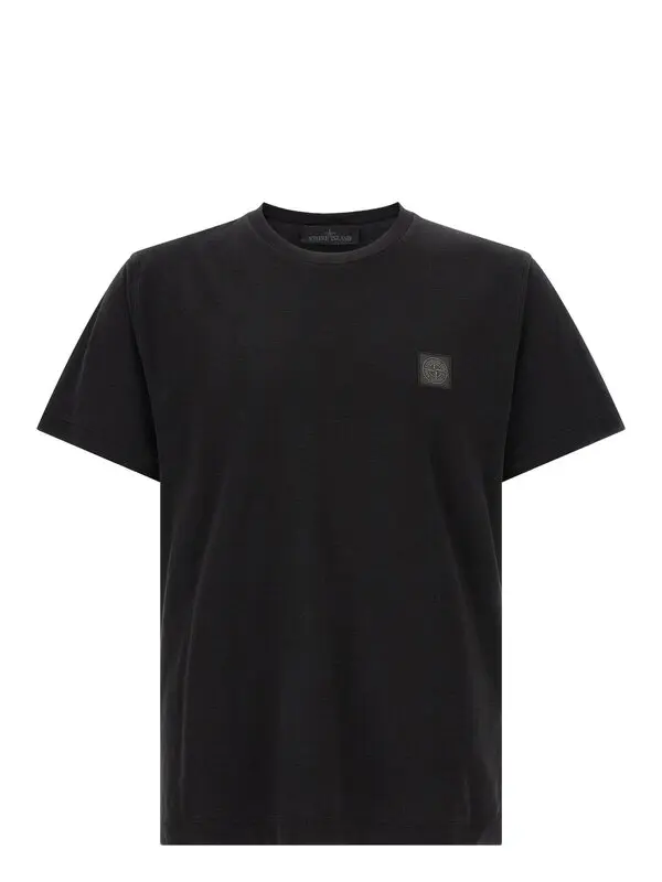 Stone Island Badge Ghost' T-shirt - Black