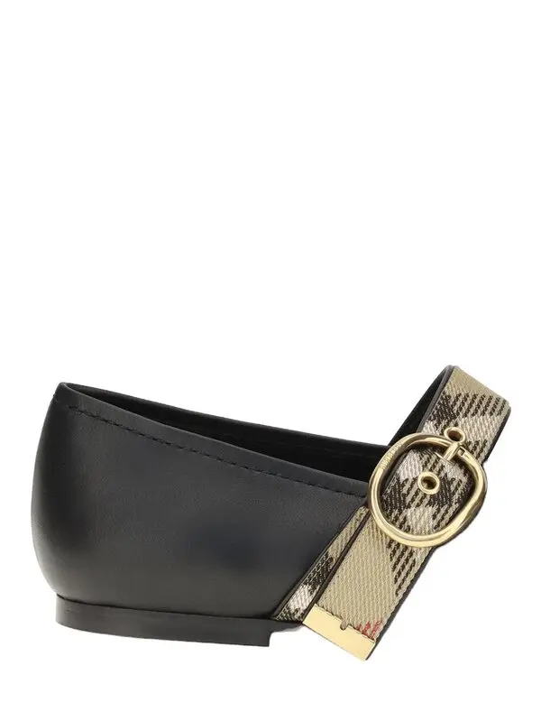 Burberry Robin Leather Ballerinas - Black