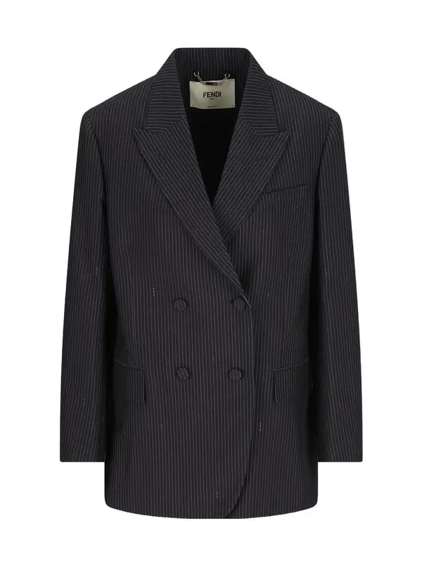Fendi Jackets Blazers - Blue