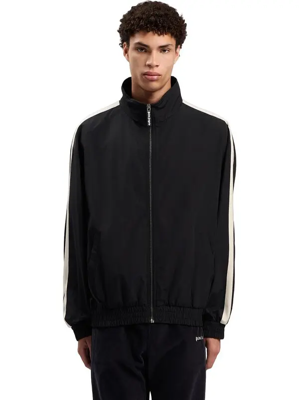 Palm Angels Classic Logo Windbreaker Jacket - Black