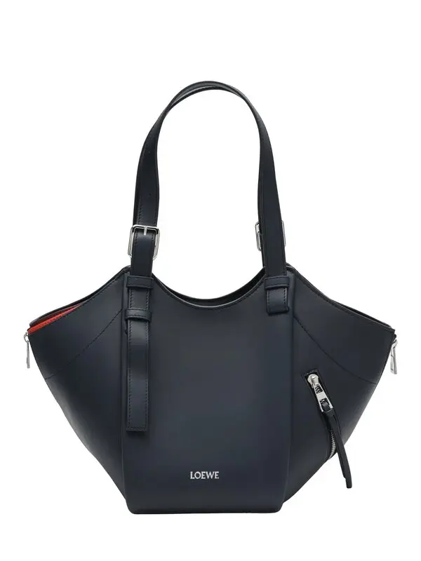 Loewe Dark Blue Layered Hammock Flip Leather Bag - Multicolor