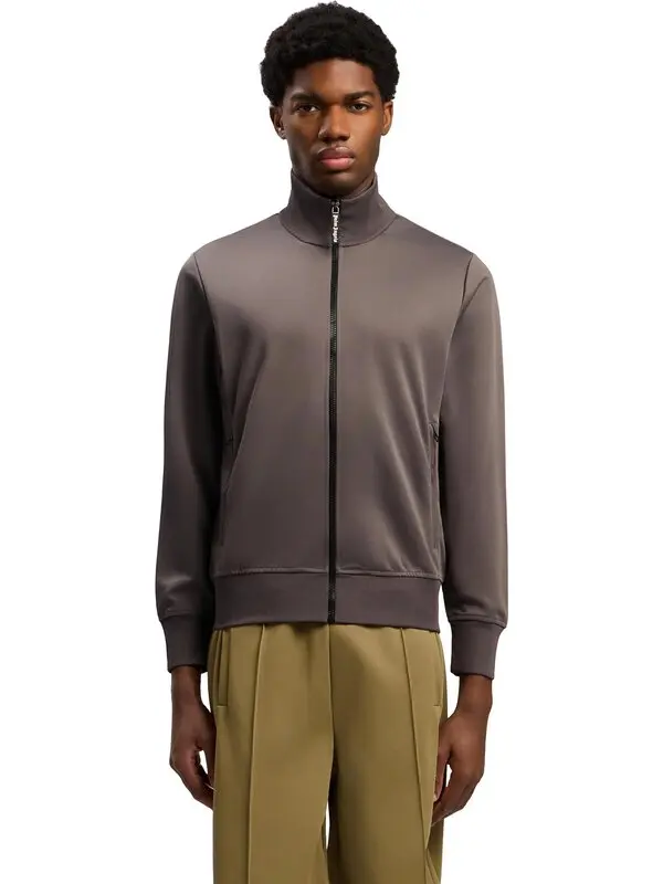 Palm Angels Back Curved Logo Track Jacket - Gray