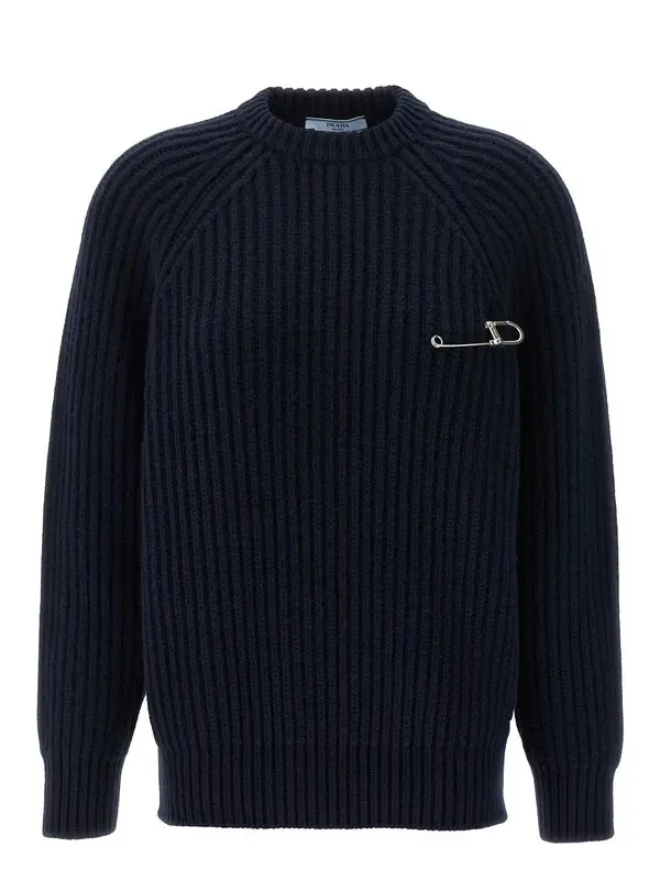 Prada Pin Sweater - Blue