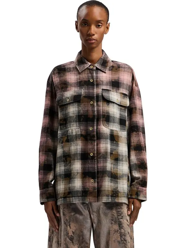 Palm Angels Check Shirt - Black