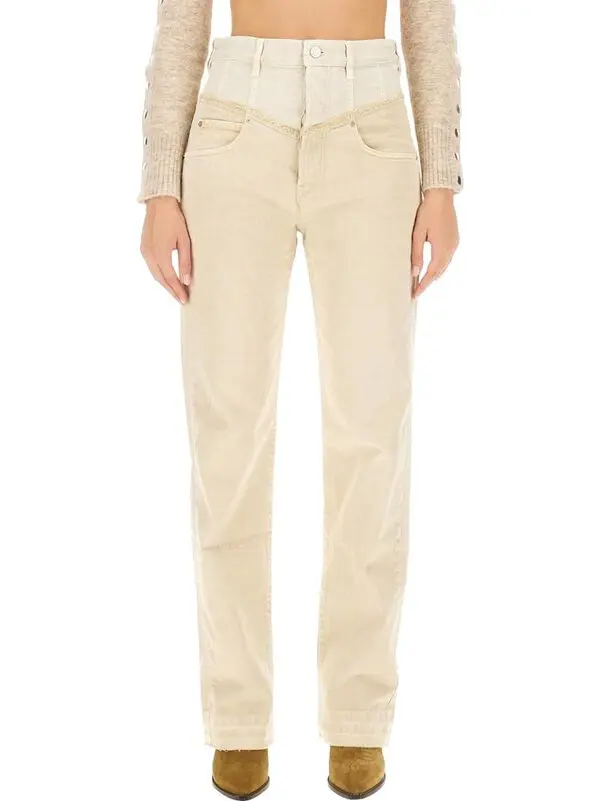 Isabel Marant Étoile Noemie Straight Jeans - Multicolor