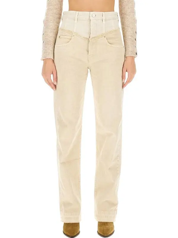 Isabel Marant Étoile Noemie Straight Jeans - Multicolor